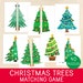 Christmas Trees Matching Game, Christmas Puzzles, Xmas Activity for ...