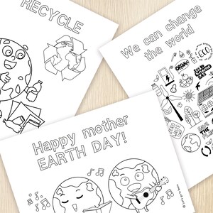 Earth Day Coloring Pages, 25 Coloring Sheets, Spring Activity, Kids ...