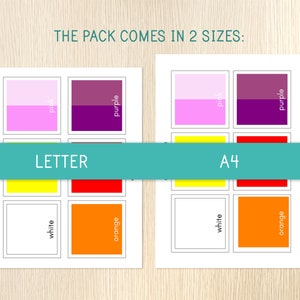 Color Sorting Cards, Color Matching, Montessori Activity, Toddler ...