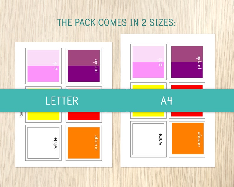 Color Sorting Cards Color Matching Montessori Activity - Etsy