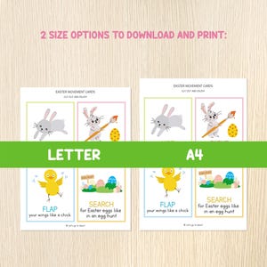 Easter Movement Cards - Easter Game - Toddler, Preschool & Kindergarten ...