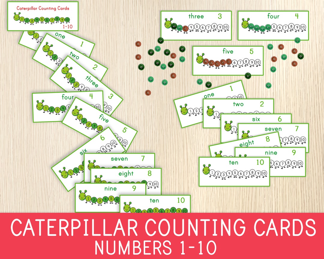 Caterpillar Counting Activity - Numbers for Kids - Counting Practice ...