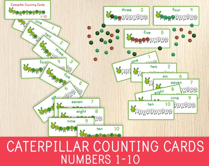 Caterpillar Number Matching Printable: Toddler Counting Activity ...
