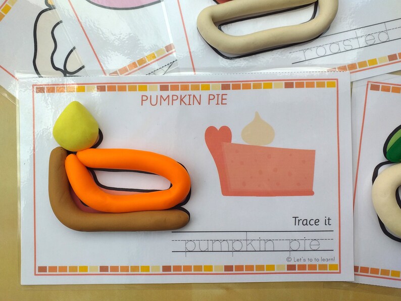 Thanksgiving Feast Playdough Mats, Play Doh Activity, Fall, Autumn ...