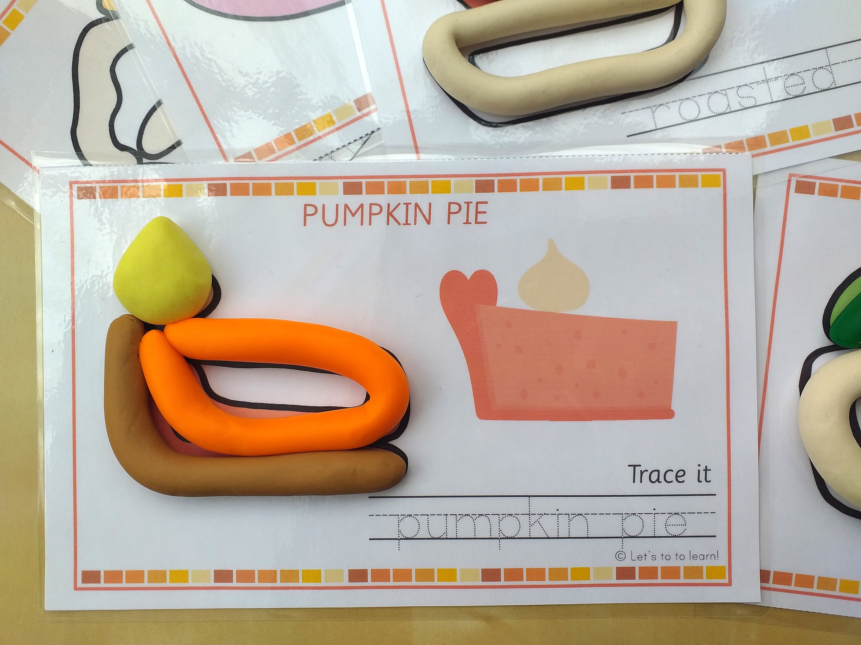 Thanksgiving Feast Playdough Mats, Play Doh Activity, Fall, Autumn ...