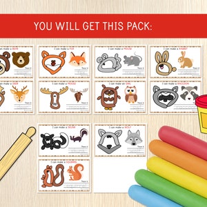 Forest Animals Playdough Mats, Play Dough Activities, Preschool ...