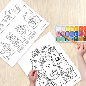 Fall Coloring Pages, 40 Sheets, Autumn Activity for Kids, Fall Party ...