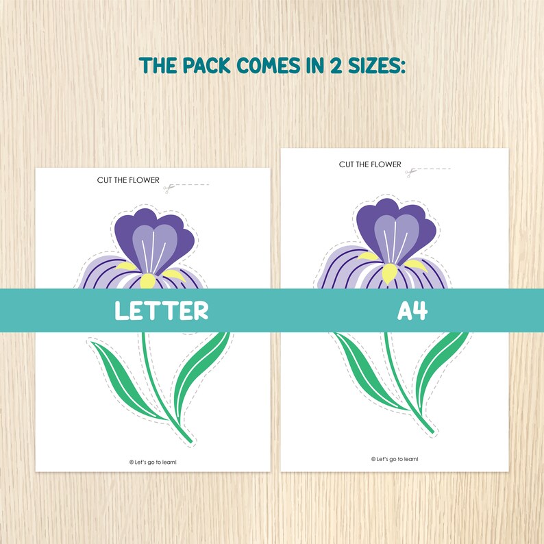 Flowers Cutting Practice Worksheets, Spring Activity, Preschool ...