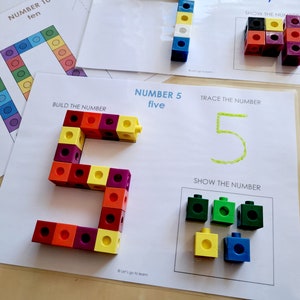 Snap Cubes Number Mats, Connecting or Linking Cubes Task Cards ...
