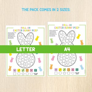 Easter Roll a Bunny Peep Game - Easter Party Activity - Number & Shape ...