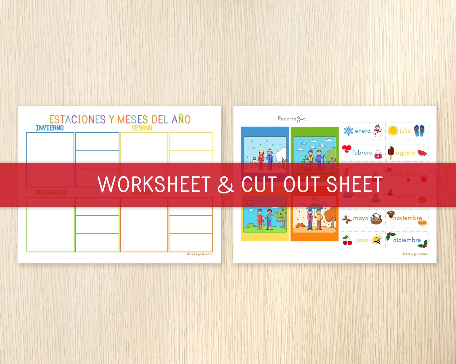 Month of the Year and Seasons in SPANISH Preschool | Etsy