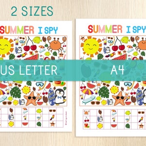 Summer I Spy, Seek and Find, Look and Find, 2 Printable Games, Party ...