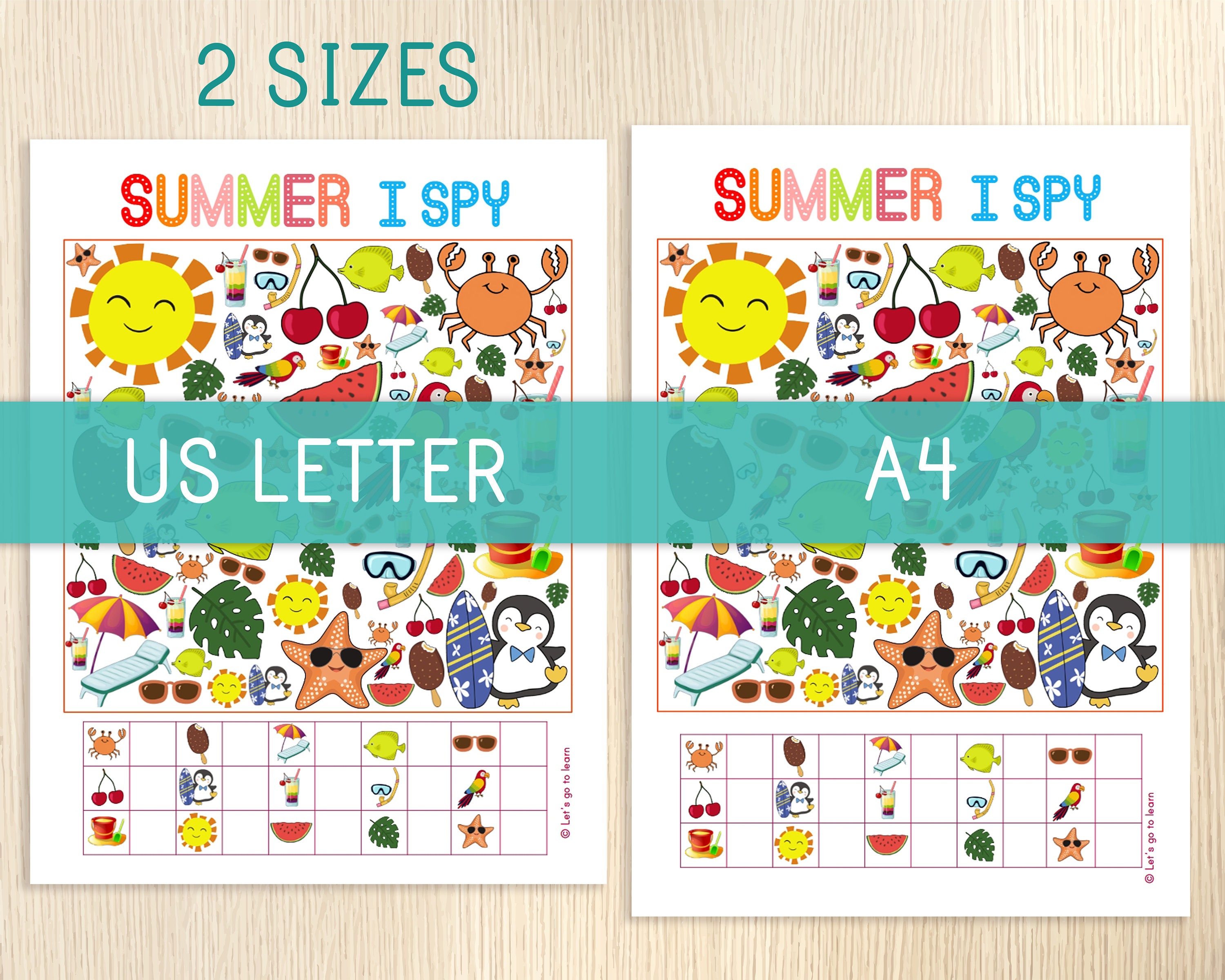 Summer I Spy Seek and Find Look and Find 2 Printable Games - Etsy