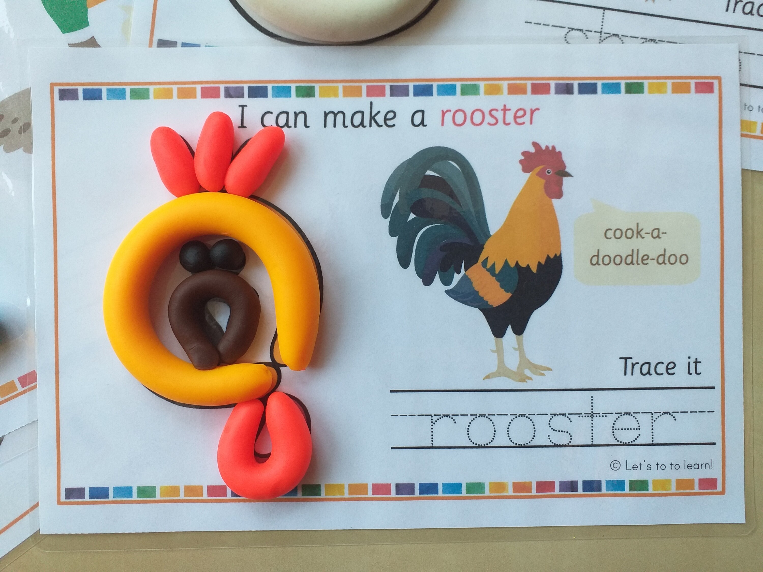 Farm Animals Playdough Mats 12 Visual Cards Play Doh - Etsy