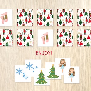 Nutcracker Ballet Memory Game, 24 Pairs, Matching Activity, Christmas ...
