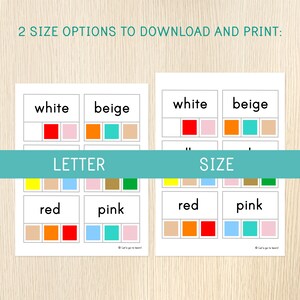 Color Words Clip Cards & Chart - English Vocabulary - Color Recognition ...