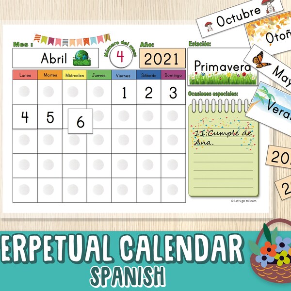 Printable Circle Perpetual Calendar - Etsy
