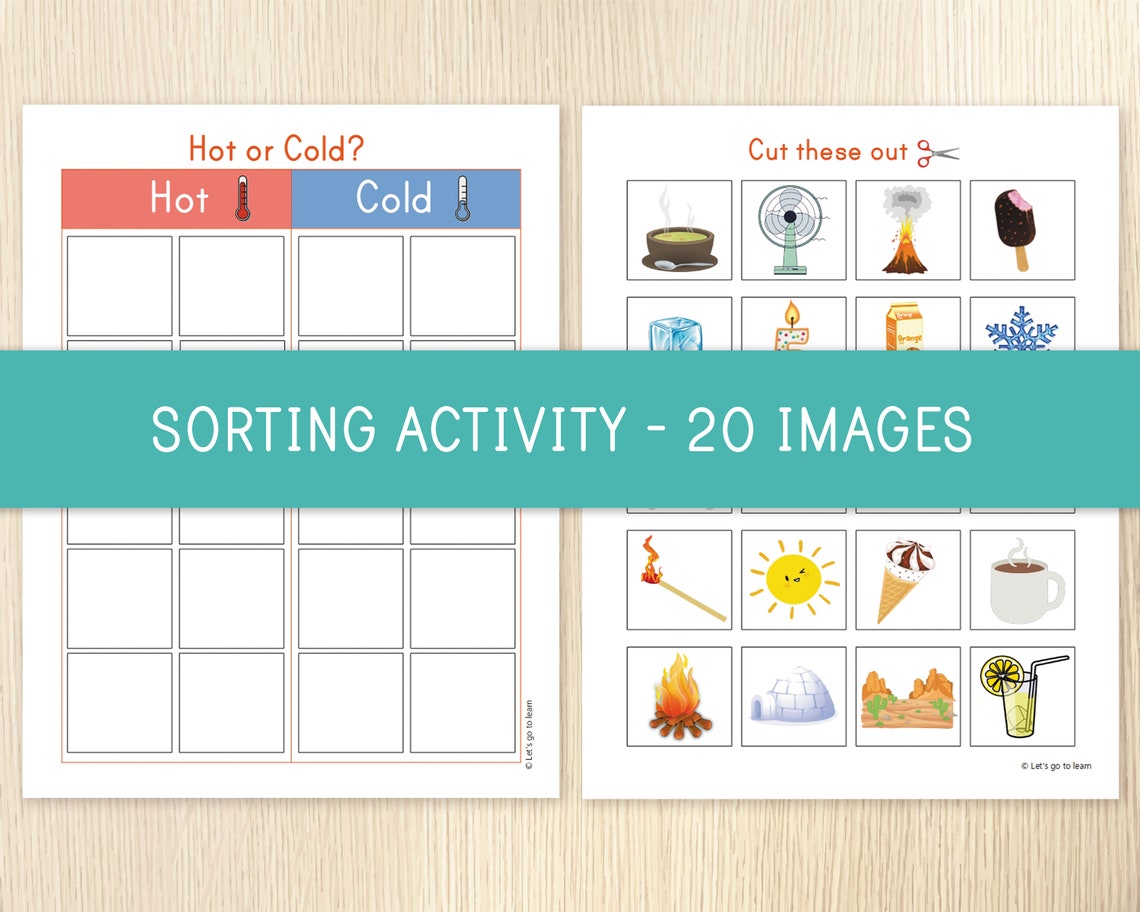 Hot and Cold Activity Pack for Kids Preschool Kindergarten - Etsy