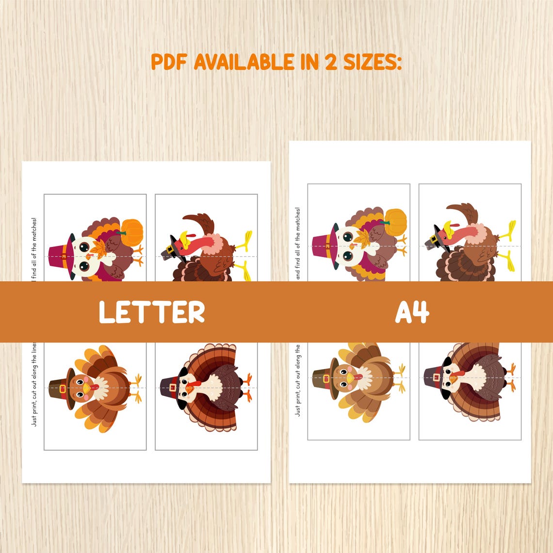 Thanksgiving Turkey Matching Game - Toddler & Preschool Learning ...