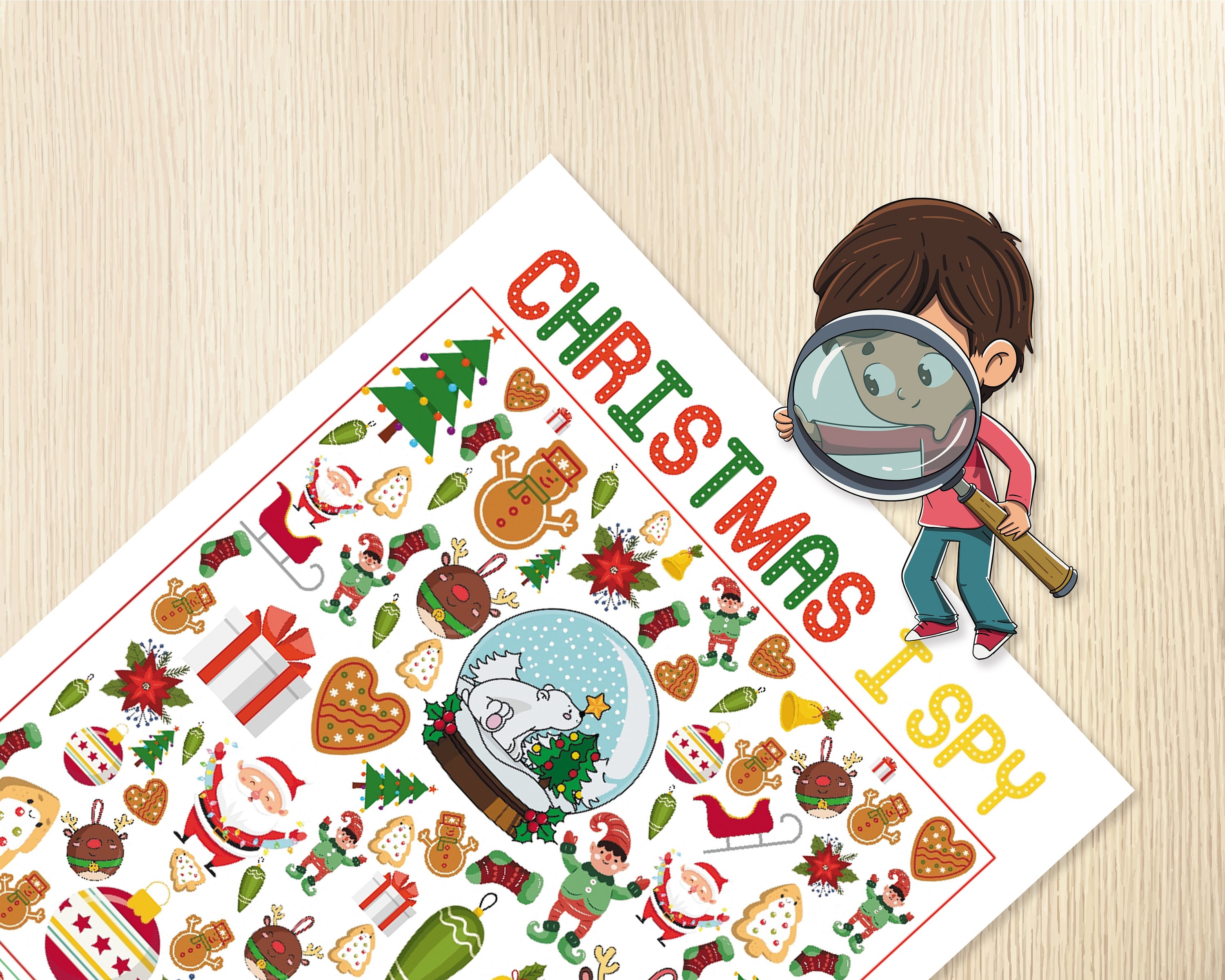Christmas I Spy Printable Games - Christmas Game, Activity, Party ...