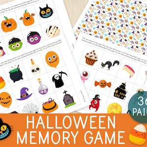 Halloween Memory Game - Printable Halloween Matching Activity ...