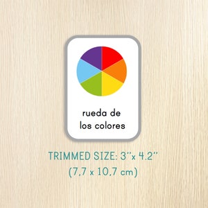 Color Flashcards in SPANISH, Color Cards, Preschool, Kindergarten ...