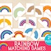 Rainbow Matching Games, 24 Puzzles, Toddler Activity, Preschool, Busy ...