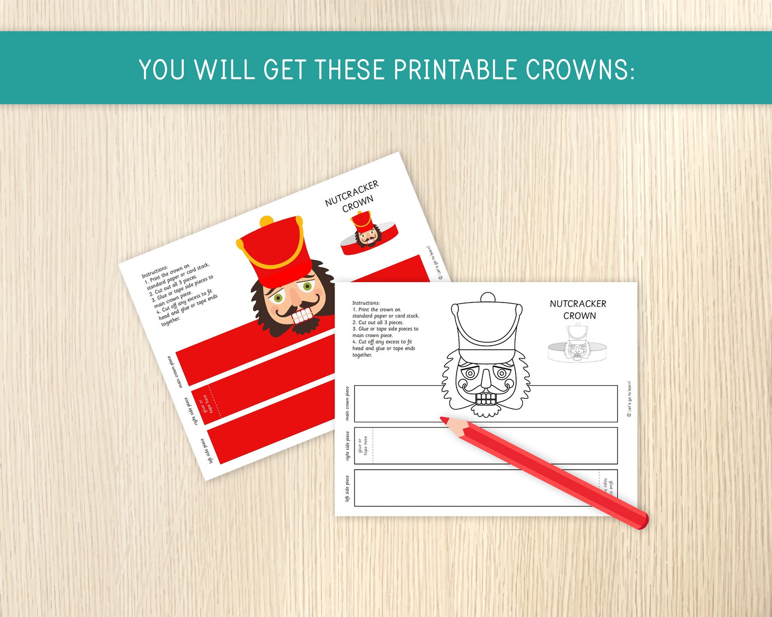 Nutcracker Paper Crown Party Hat for Kids and Adults - Etsy