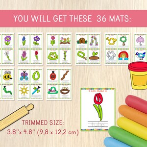 Spring Playdough Mats, 34 Visual Cards, Play Doh, Toddler Activity ...