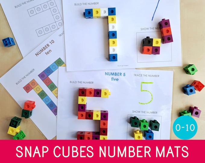 Linking Cube Counting Cards - Linking Cube Number Cards - Tot School ...