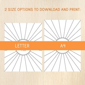 Gratitude Sun Log - Sun Ray Bullet Journal - Mindfulness Template ...