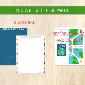 Earth Day Cut & Glue Activity, Toddler, Preschool, Kindergarten, Paper ...
