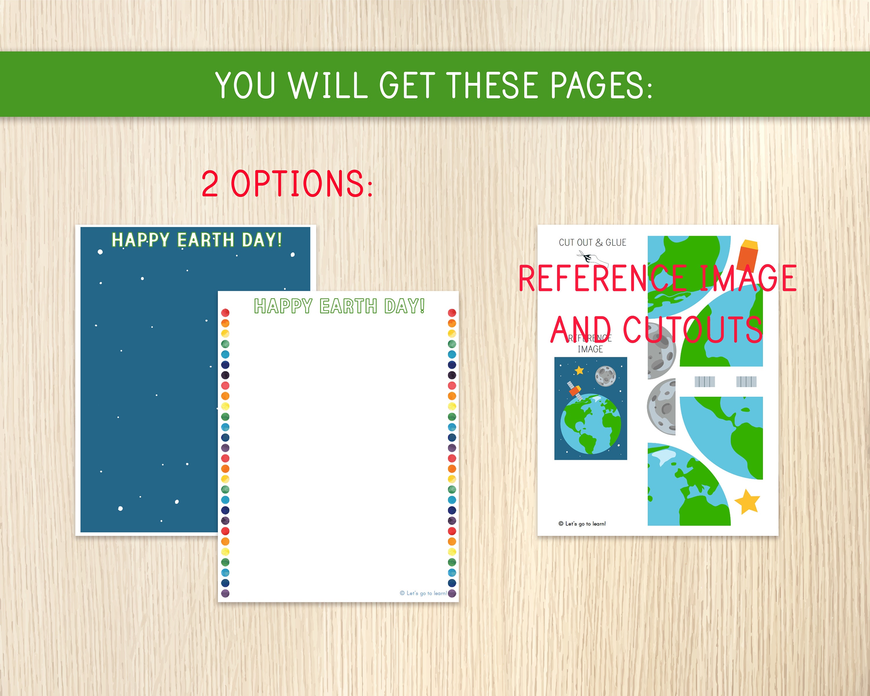 Earth Day Cut & Glue Activity, Toddler, Preschool, Kindergarten, Paper ...