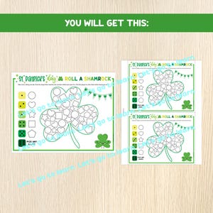 St. Patrick's Day Roll a Shamrock Game - Classroom St Patty's Party ...