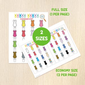 Easter Bunny Peeps Scavenger Hunt With Cards to Hide - Indoor Outdoor ...