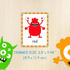 Color Flashcards - Monsters - Colors for Toddlers - Learning Cards for ...