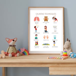Calming Techniques Poster, Calming Corner, Calming Strategies Chart ...