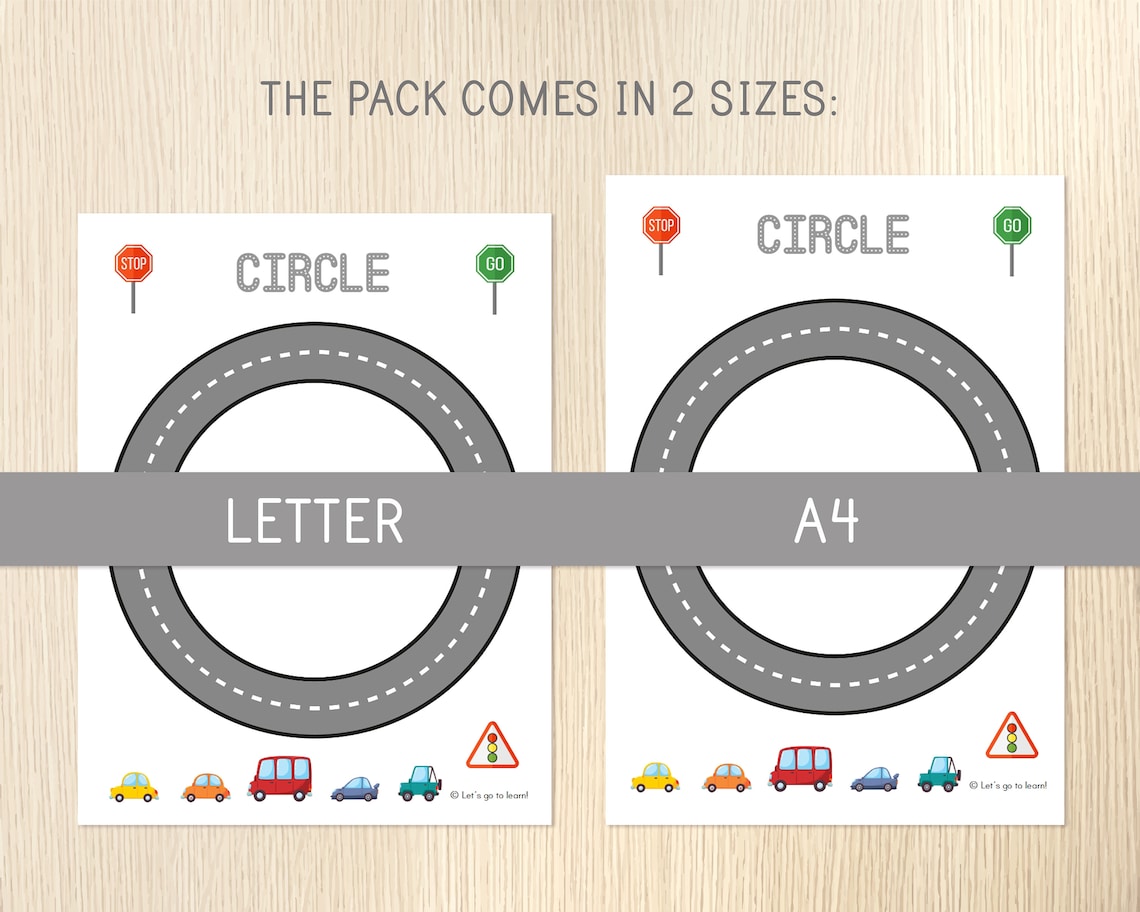 Shapes Tracing Road Mats Math Busy Book Geometry Toddler - Etsy