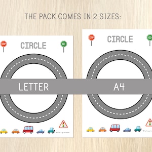 Shapes Tracing Road Mats - Math Busy Book Pages - Geometry - Toddler ...