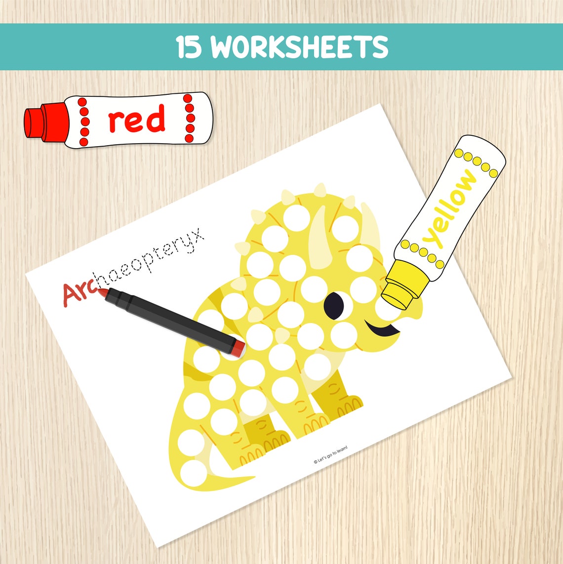 Dinosaur Do a Dot Paintings, Dot Markers, Fine Motor Skills Activity ...