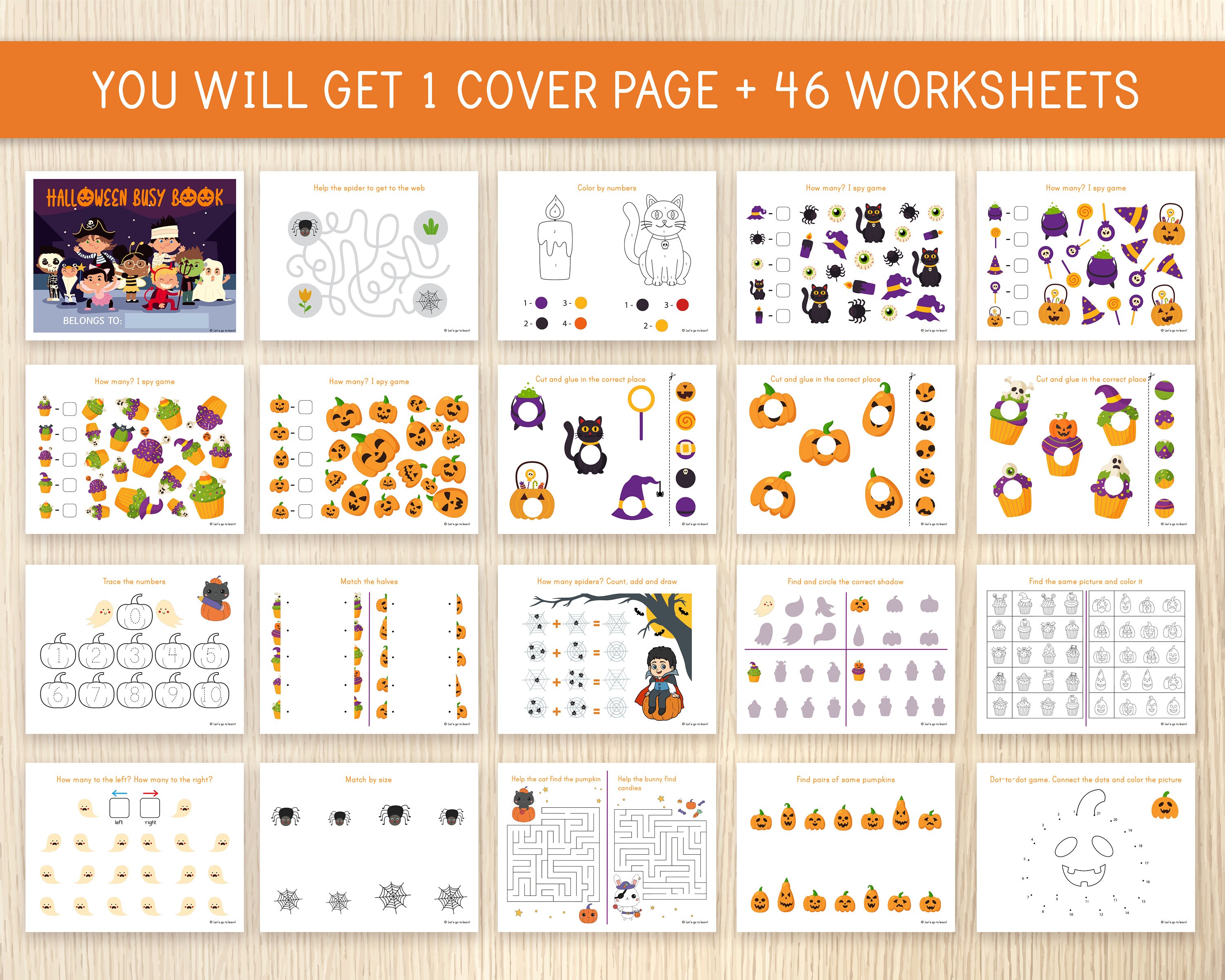 Halloween Busy Book, Learning Binder, Toddler, Preschool, Kindergarten ...