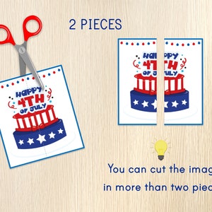 4th of July Matching Activity for Kids - USA Independence Day Party ...