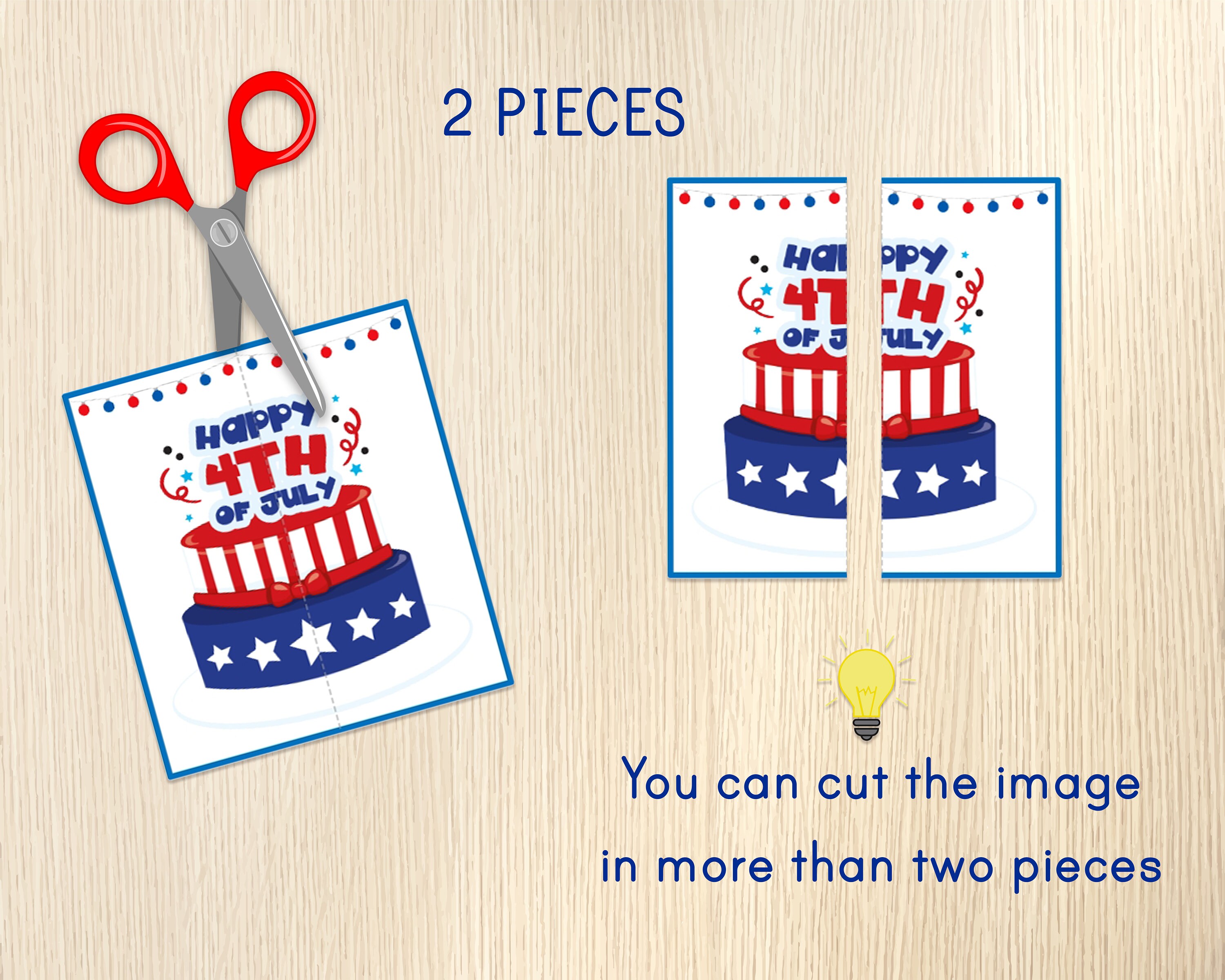 4th of July Matching Activity for Kids - USA Independence Day Party ...