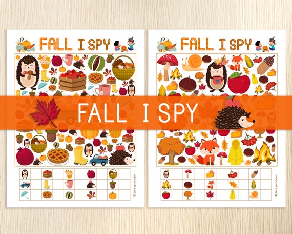 Fall I Spy Games Autumn Activity Seek and Find Look and | Etsy