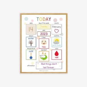 Daily Morning Board, Circle Time Calendar, Preschool & Kindergarten ...