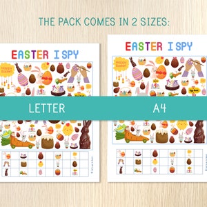 Easter I Spy, 2 Printable Games, Look and Find, Counting Game, Spring ...