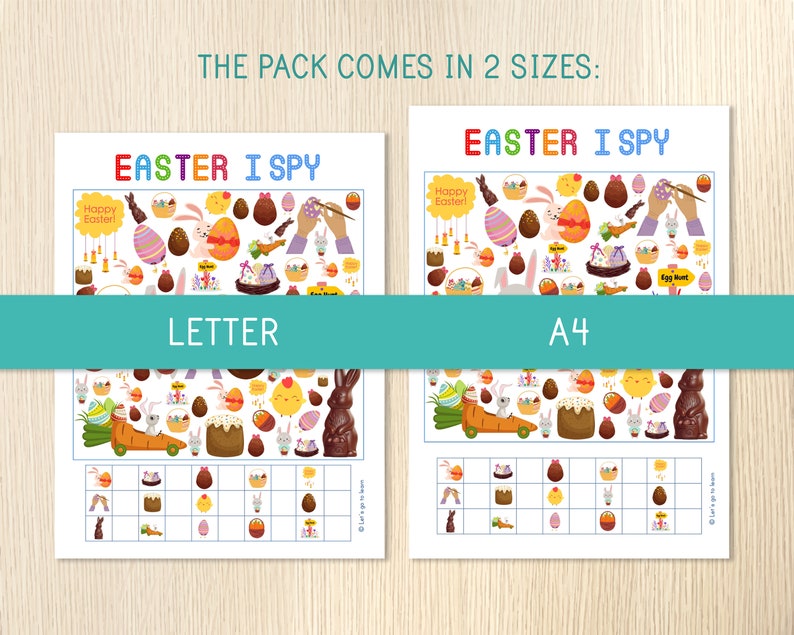 Easter I Spy, 2 Printable Games, Look and Find, Counting Game, Spring ...