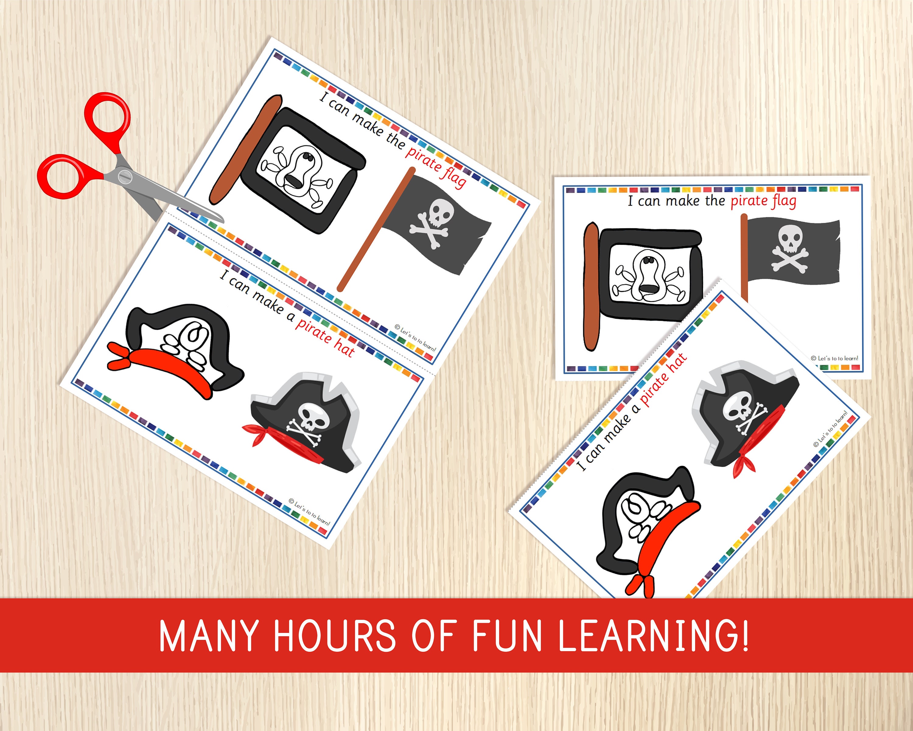 Pirates Playdough Mats, Play Doh, Preschool, Kindergarten Activity ...