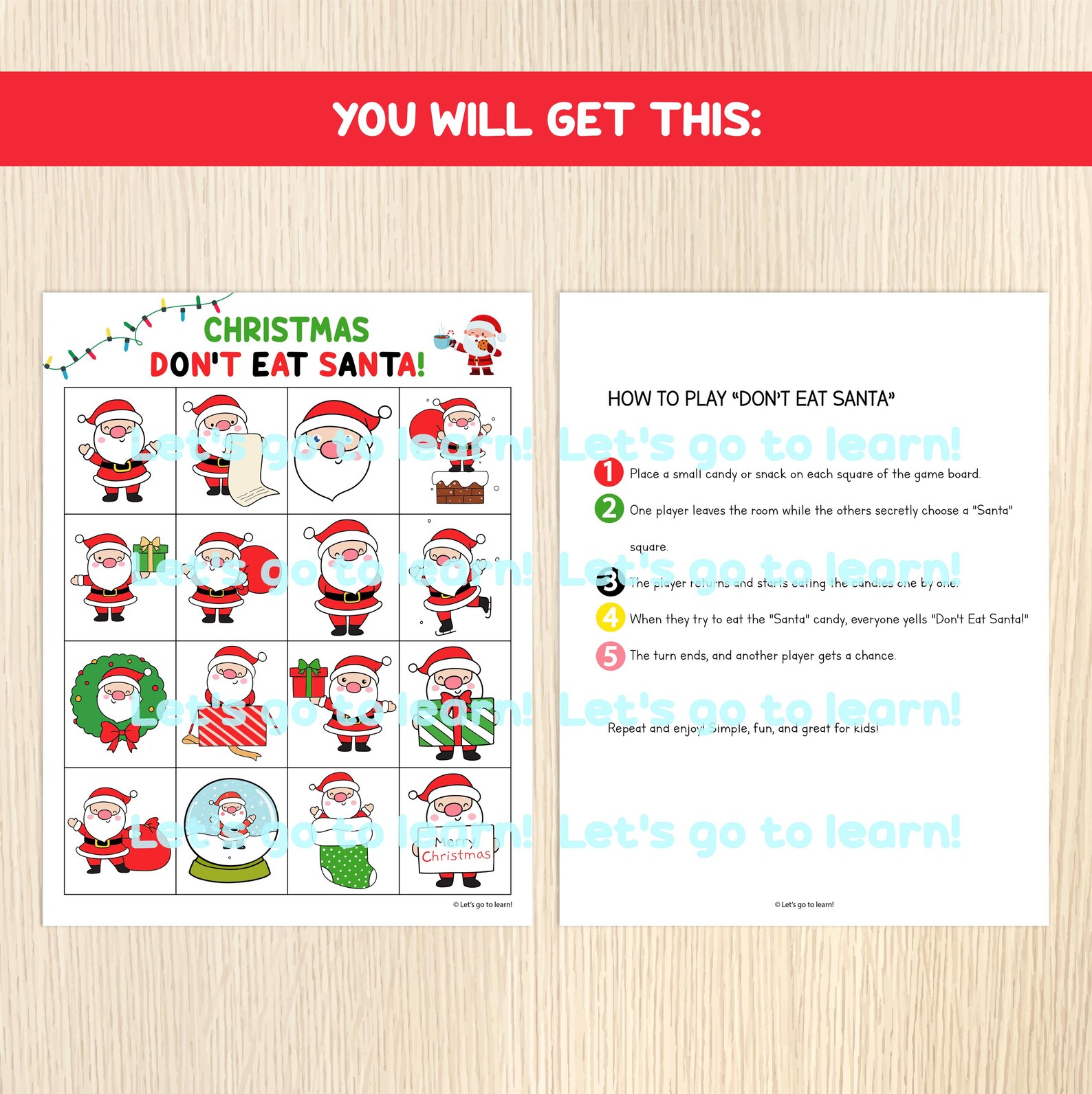 Don't Eat Santa Game – Christmas Variation of Don't Eat Pete Christmas ...