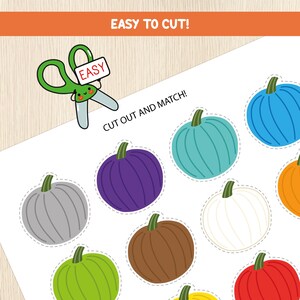 Fall Pumpkin Color Matching Activity - Toddler & Preschool Printable ...